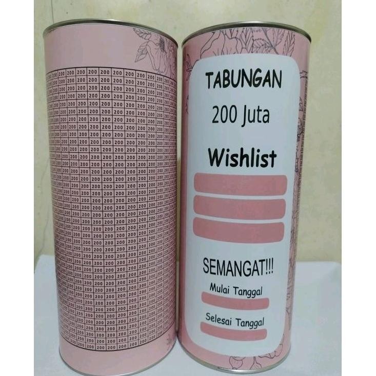 Jual Sale! Celengan Target Jumbo XL Buka tutup 200 juta 200k Permanen ...