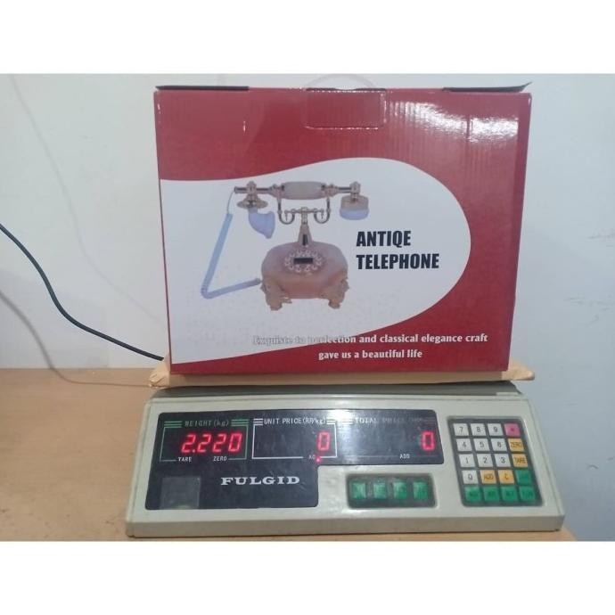 Jual Telepon Rumah Kabel Model Klasik Kayu Telp Antik Cocok U/Kado ...