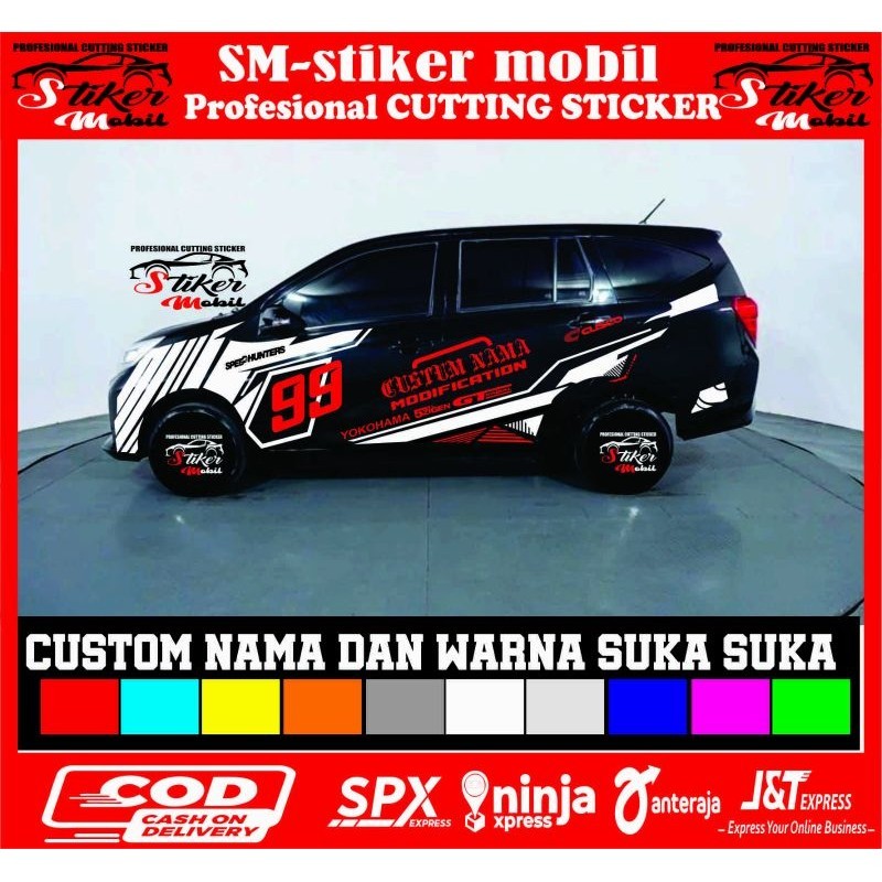 Jual stiker mobil calya sigra avanza xenia dll stiker striping body ...
