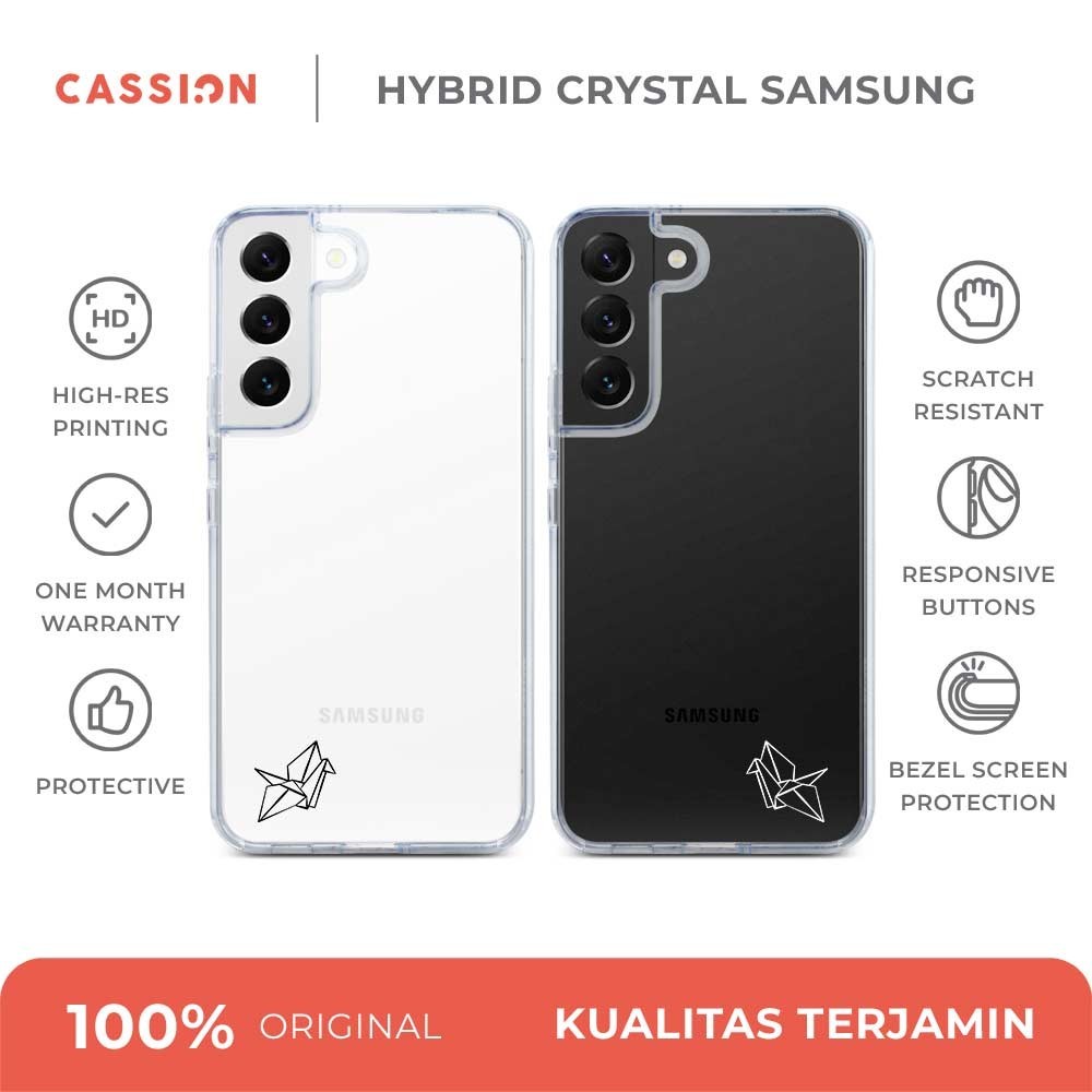 Jual Hybrid Case For Samsung S24 S23 S22 S21 Note 20 Plus Ultra FE Cassion Couple - Paper Crane ...