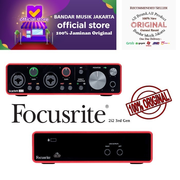 Jual FOCUSRITE SCARLETT 2I2 SOUNDCARD AUDIO INTERFACE | Shopee Indonesia