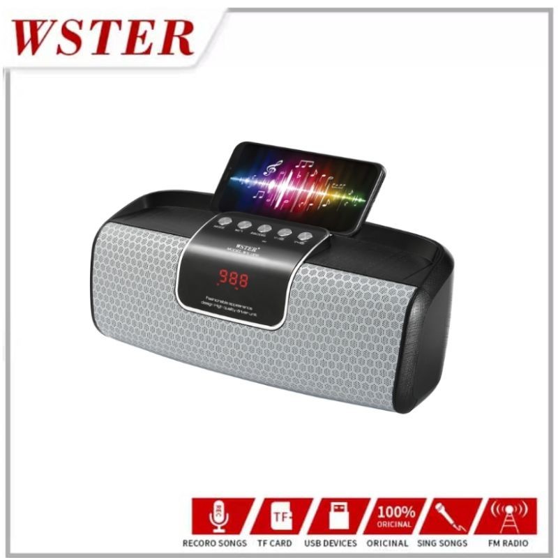 Jual WSTER Original Speaker Karaoke microphone Bluetooth wireless WS-1856 | Shopee Indonesia