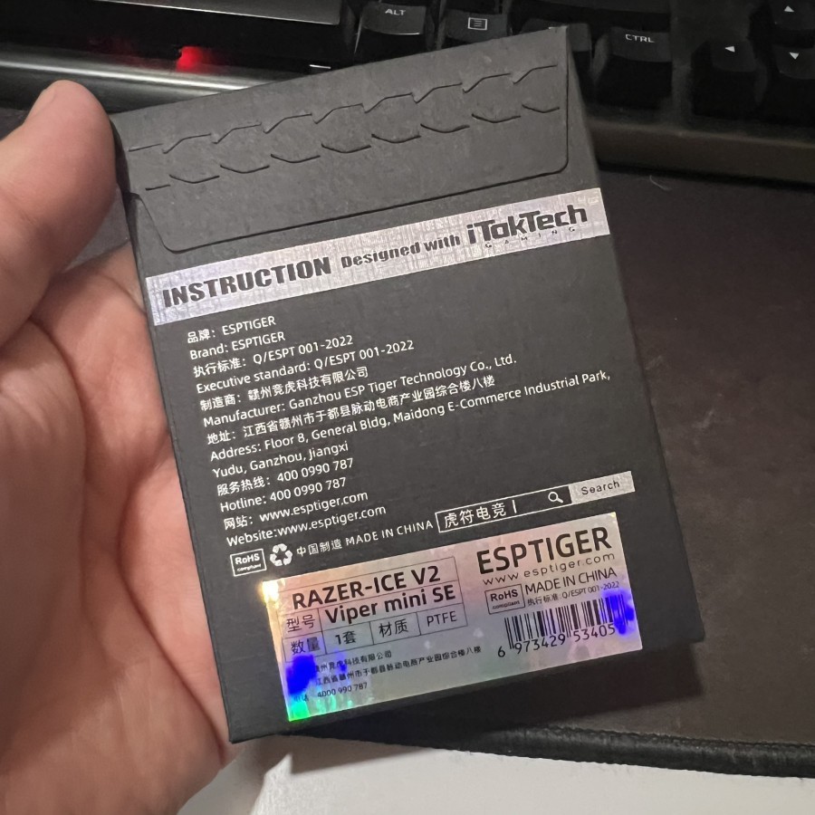 Jual Esports Tiger ICE Skates Mouse Feet Razer Viper Mini Signature ...