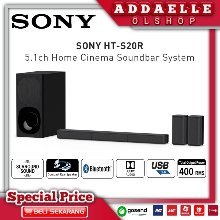 Jual SONY HT-S20R SOUNDBAR 5.1CH HOME THEATRE SYSTEM - BLACK HTS20R ...