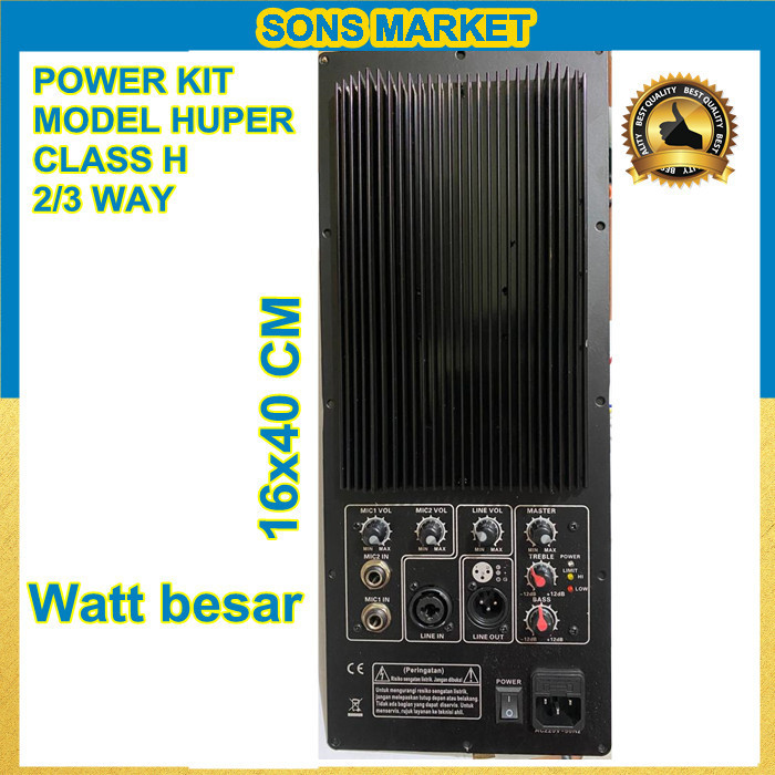 Jual POWER MESIN KIT SPEAKER MODEL HUPER CLASS H 2/3WAY 16X40 WATT ...