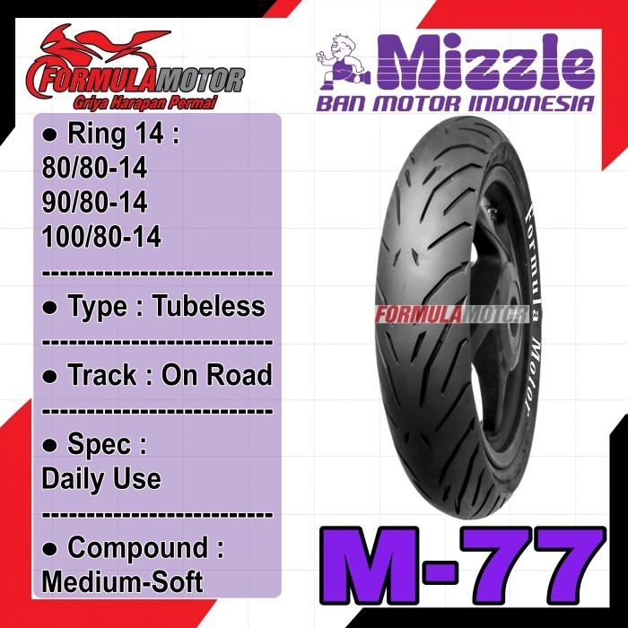 Jual Ban Motor Mizzle M77 Ring 14 Tubeless/Tubles (Pilih Ukuran ...