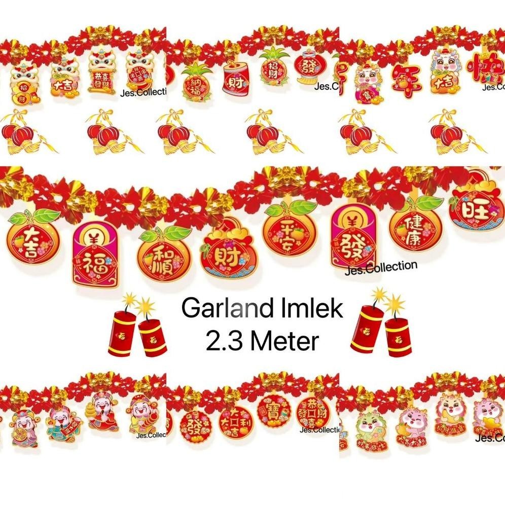 Jual "Diskon Ganda" Garland Imlek Tahun Naga 2024 Slinger imlek Lucu ...