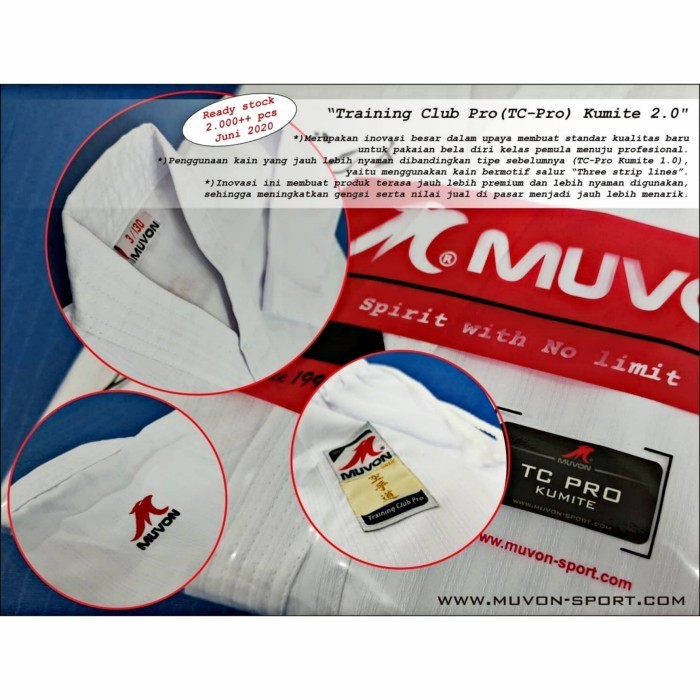 Jual Baju Karate Tc Pro Kumite Muvon Original | Shopee Indonesia
