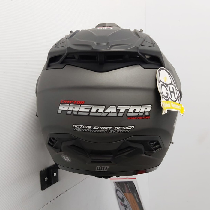 Jual Helm Nhk Predator Crypton Solid Grey Doff Original Sni | Shopee ...