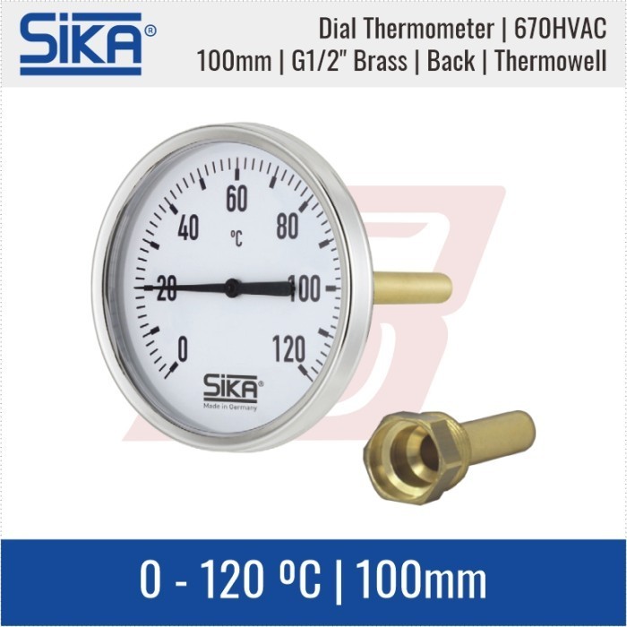 Jual SIKA Dial Thermometer 670HVAC 0120 C 100mm | Shopee Indonesia
