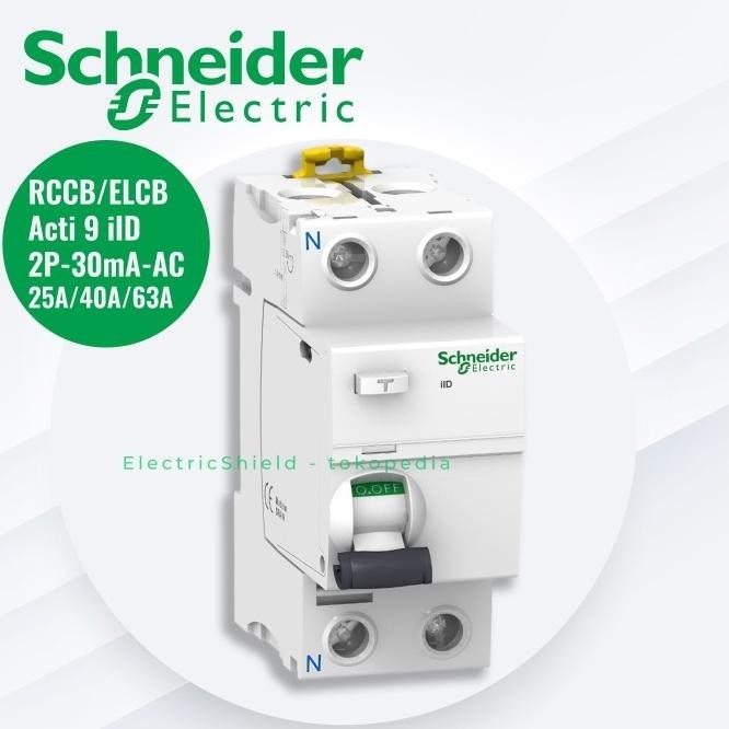 Jual Rccb/Elcb Acti 9 Iid 30Ma-2P-25A/40A/63A Type Ac | Shopee Indonesia