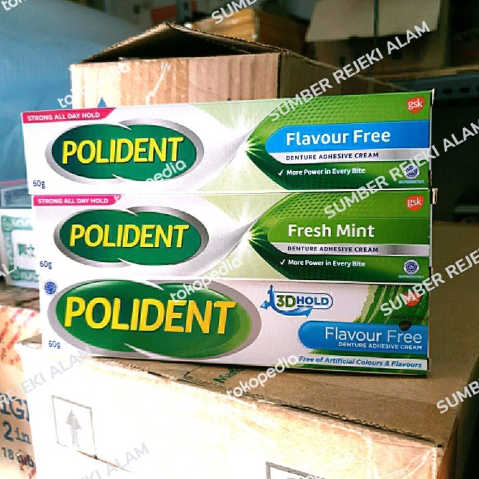 Jual Polident/Poliden Lem Perekat Gigi Palsu Ukuran Besar 60G | Shopee ...