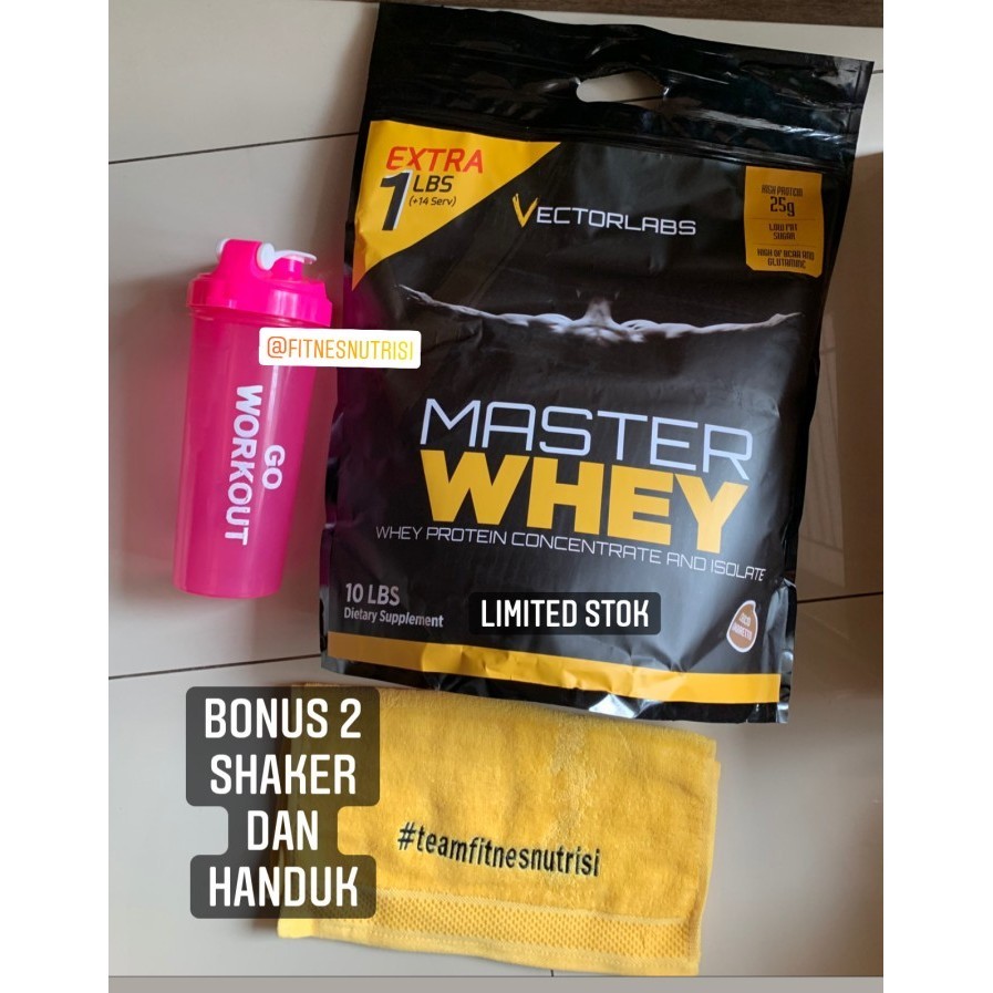 Jual Master whey 11 lbs vectorlabs protein shake suplemen fitness sport gym | Shopee Indonesia