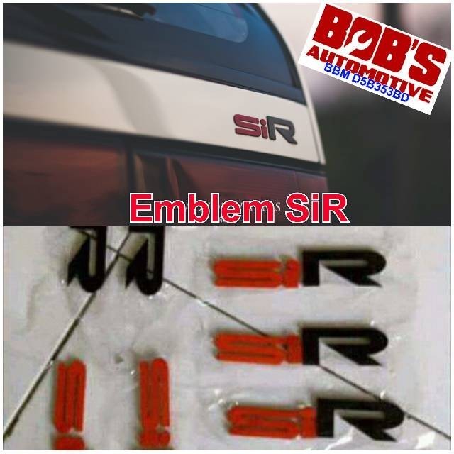 Jual Emblem SiR Timbul cocok buat EF Civic nova / nouva , LX ...