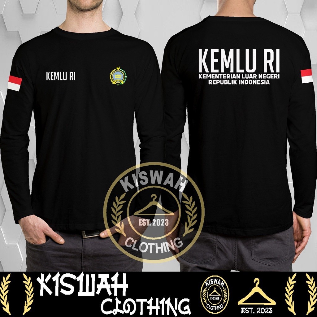 Jual Kaos Tshirt KEMLU RI Kementerian Luar Negeri Lengan Panjang Baju ...