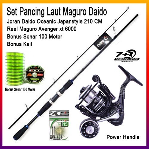 Jual Set Pancing Laut Maguro Avenger Joran Daido Oceanic 210 Cm ...