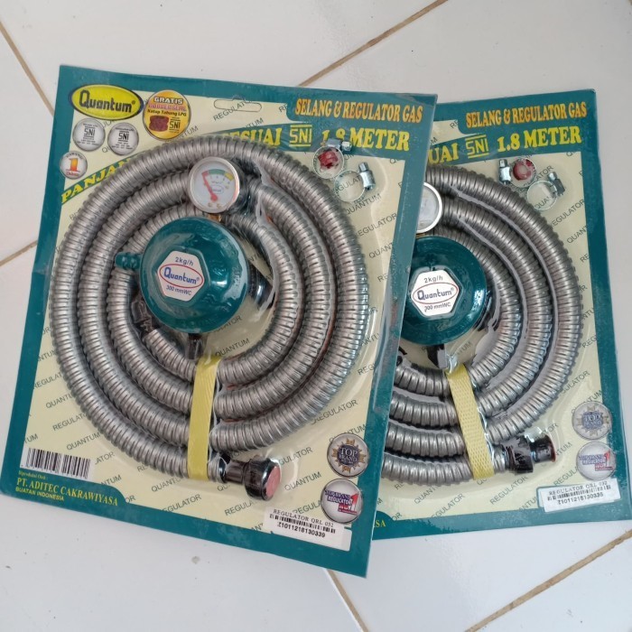 Jual SELANG PAKET REGULATOR GAS QUANTUM METER | Shopee Indonesia