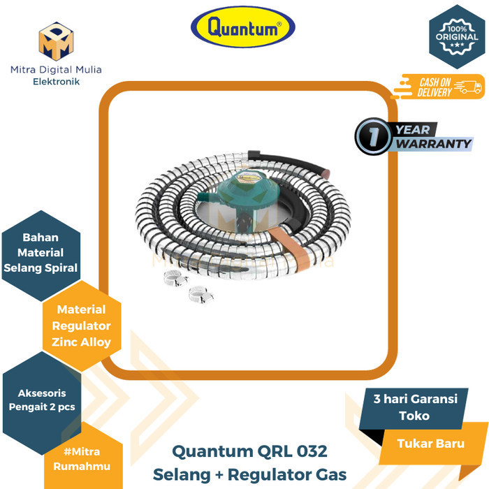 Jual QUANTUM QRL 032 SELANG DAN REGULATOR GAS DENGAN METER | Shopee ...