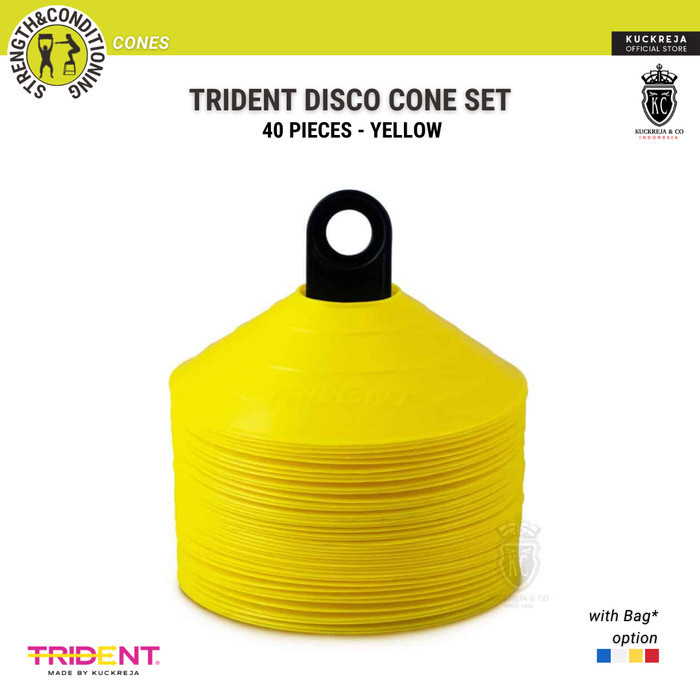 Jual Trident Disco Cone Set - 40 Pieces (Yellow) | Shopee Indonesia