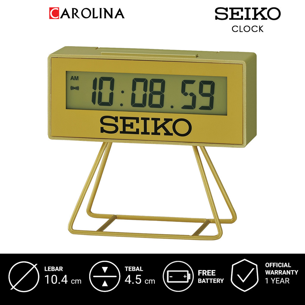 Jual Jam Beker QHL062G SEIKO QHL062G Digital Gold Color | Shopee Indonesia