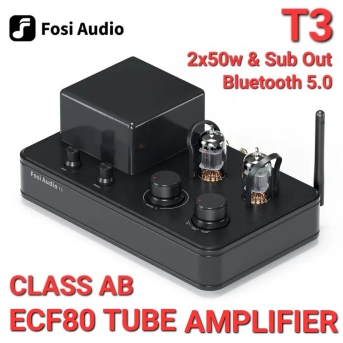 Jual FOSI AUDIO T3 Class AB 2.1 Amplifier Tube ECF80 2x50w+Sub Out ...