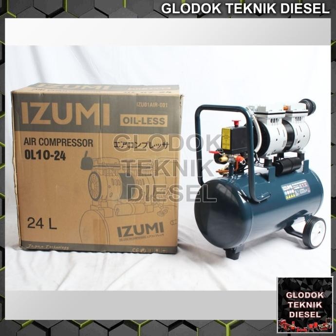 Jual var IZUMI KOMPRESOR ANGIN OILLESS AIR COMPRESSOR 1 HP 24 LITER ...