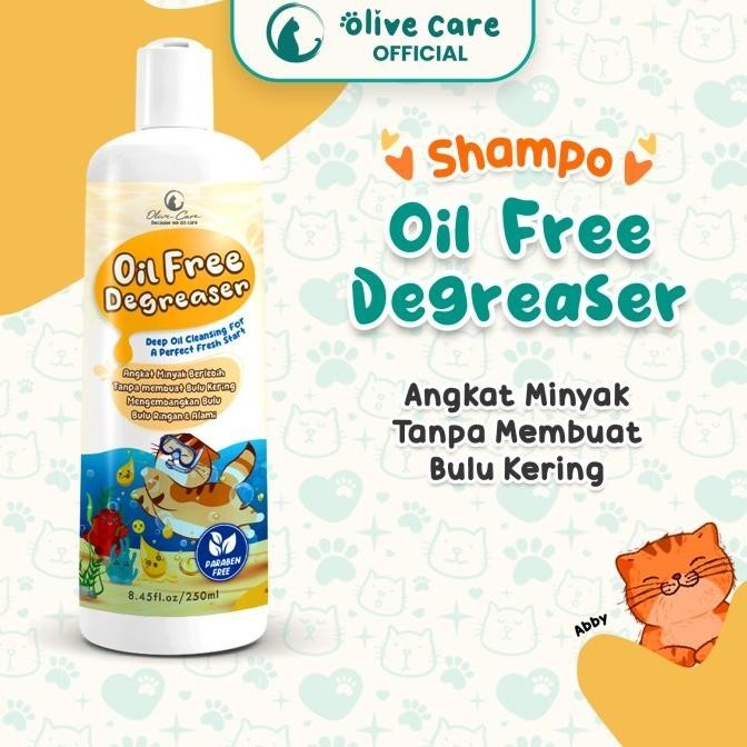 Jual Olive Care Shampo Kucing Oil Free Degreaser - Angkat Minyak Berlebih | Shopee Indonesia
