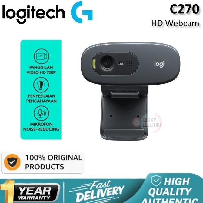 Jual Webcam Logitech C270 Hd Original / Webcamera / Kamera Pc / Laptop ...