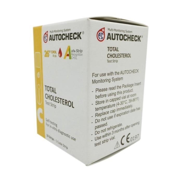 Jual Autocheck Strip Test Kadar Kolesterol Total Cholesterol Test Strip ...