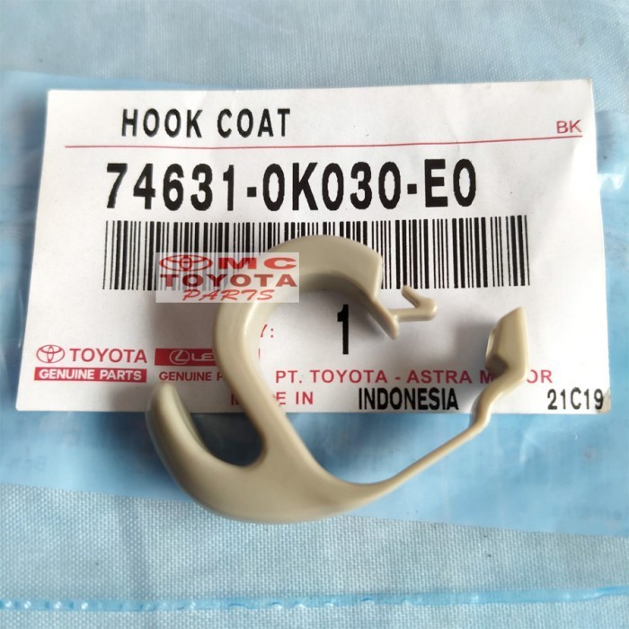 Jual Part Cantolan Gantungan Baju Hook Coat Innova Fortuner Hilux 74631 ...