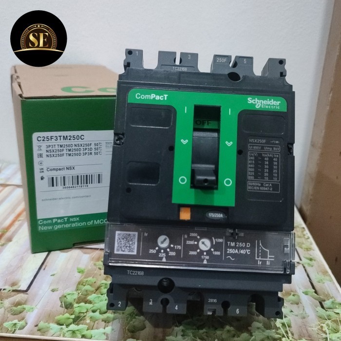 Jual MCCB / BREAKER SCHNEIDER NSX250F 3P 250A 3PHASE LV431630 36KA TM250D | Shopee Indonesia