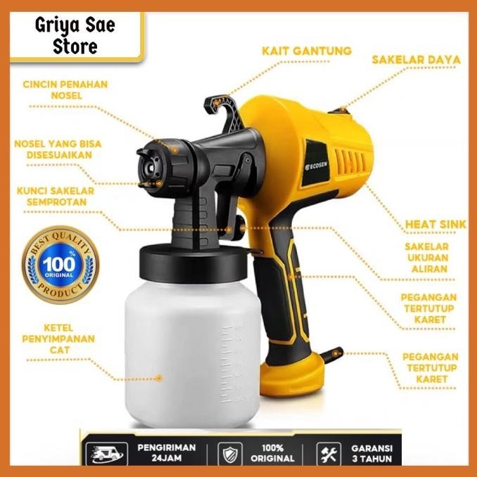 Jual Mesin Cat Semprot Tembok Energi Listrik Spray Gun Electric Daya ...