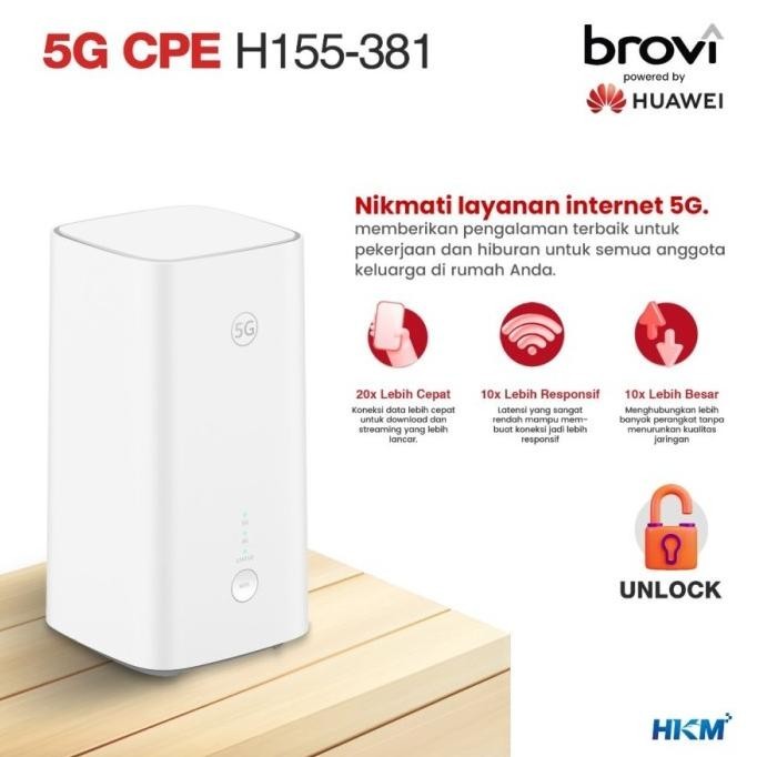 Jual BARANG TERLARIS Orbit Brovi H1 5G CPE 5 H155-381 Modem Wifi Router ...