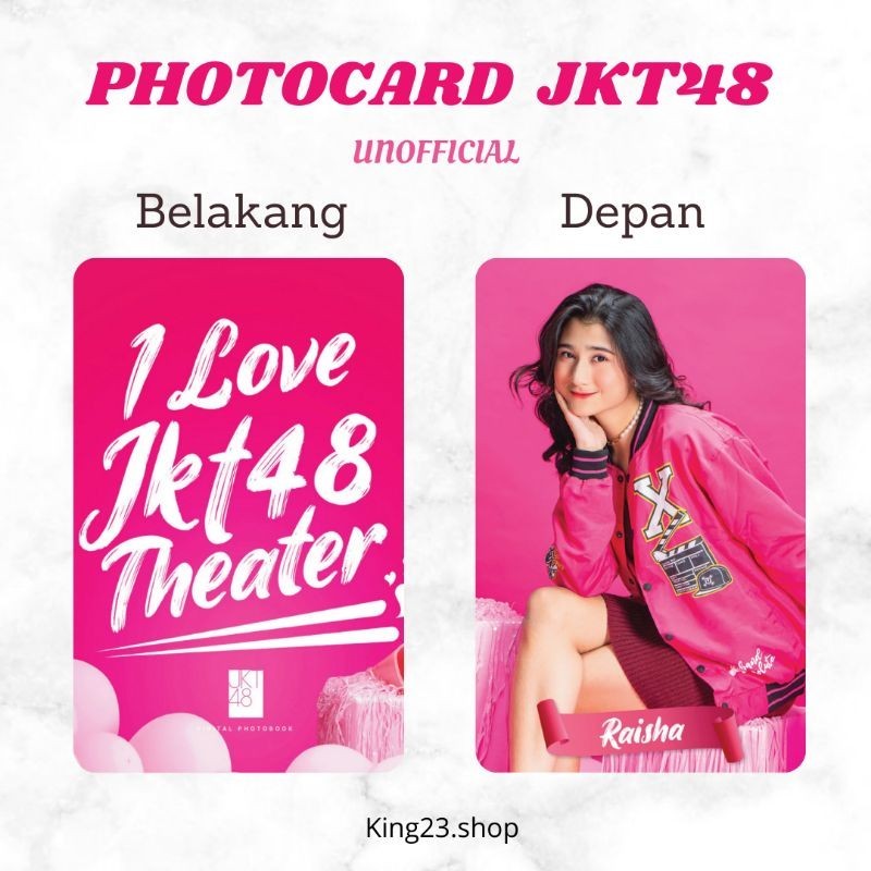 Jual Photocard JKT48 unofficial/fanmade edisi i love teater JKT48/edisi pink | Shopee Indonesia