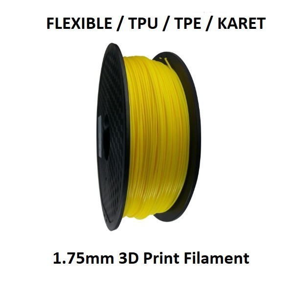 Jual NEW!! Flexible TPU TPE 3D Print 1.75mm Filament Printer Yellow ...