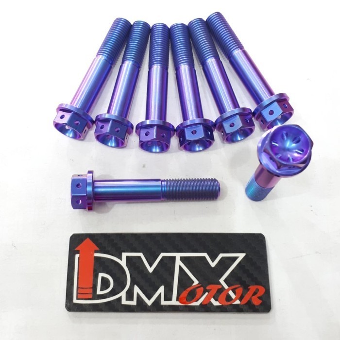 Jual BAUT TITANIUM FLOWER BAUT 14x5.5 ATAU M10x55 KENALPOT NUOVO NMAX ...