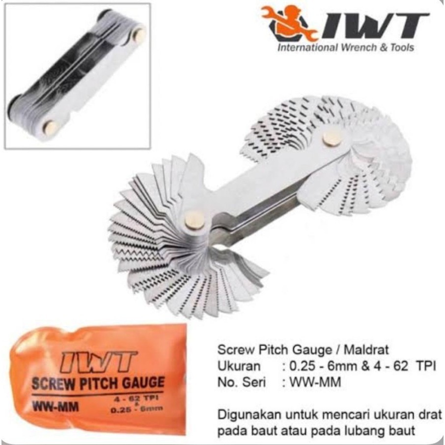 Jual Screw Pitch Gauge / Alat Ukur Drat Baut | Shopee Indonesia