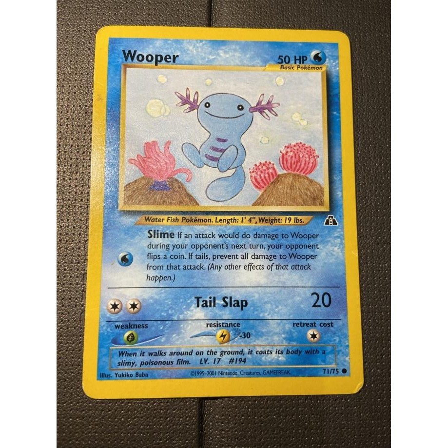 Jual Kartu Pokemon TCG EN English WOTC Neo Discovery Wooper | Shopee ...