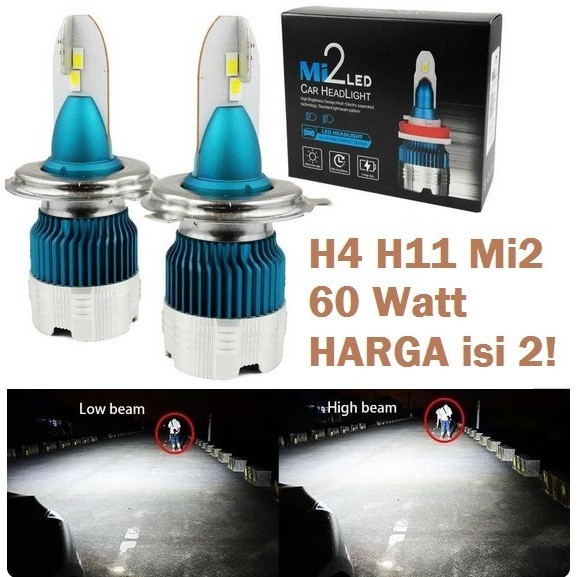 Jual Lampu Led Mi2 H4 H11 Mini Bohlam Utama Head Lamp Head Light Mobil ...