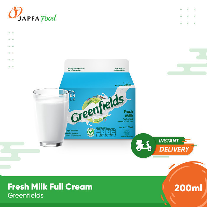 Jual Greenfields Fresh Milk / Susu Segar Full Cream 200 ml - 100% Fresh ...