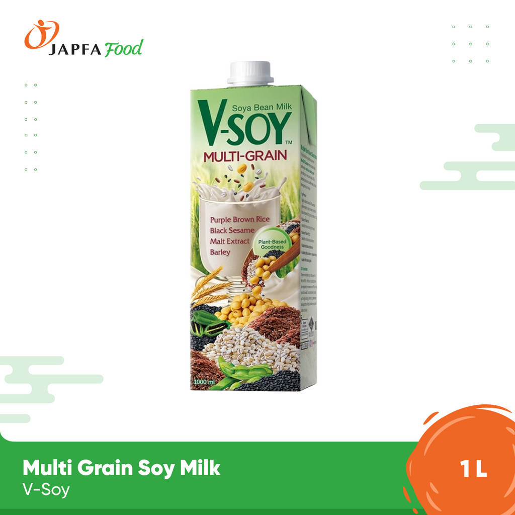 Jual V-soy Multi Grain Soy Milk / Susu Kedelai Multi Grain V-Soy 1 L ...