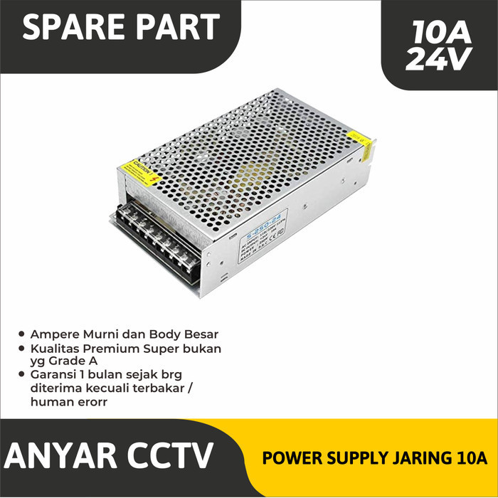 Jual ADAPTOR POWER SUPPLY PSU JARING 24V - 10A/15A/20A/30A AMPERE GARANSI | Shopee Indonesia