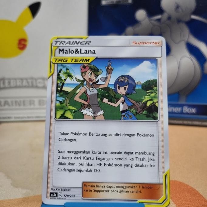 Jual Trainer Malo & Lana 179/205 AC3a | Kartu Pokemon TCG Tag Team | Shopee Indonesia
