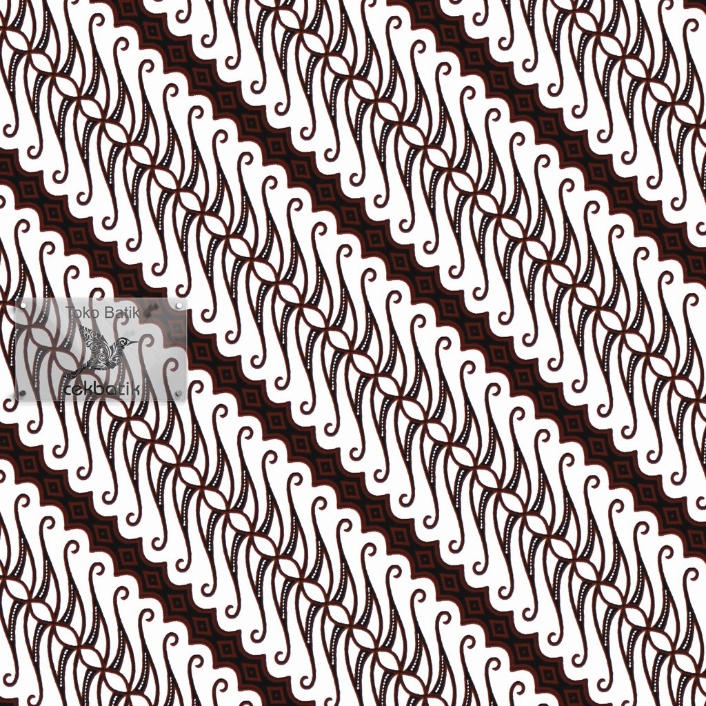 Jual kain batik - Motif Klasik Parang Pancing Modifikasi Sogan Putih ...
