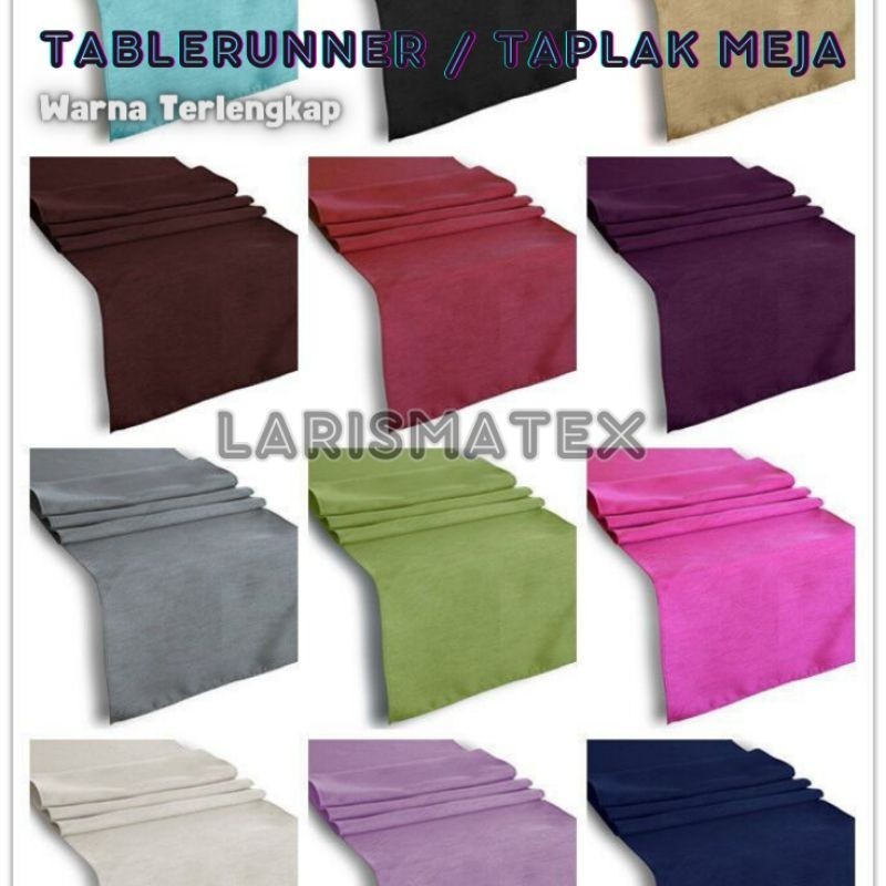 Jual Table Runner Taplak Meja Bahan Suede Premium Warna Terlengkap Bisa ...