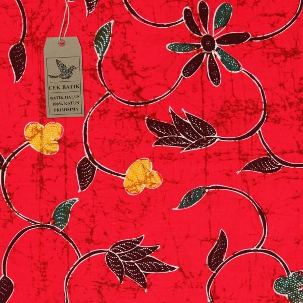 Jual Kain Motif Oriental Batik Madura Kombinasi Warna Merah (Hijau ...