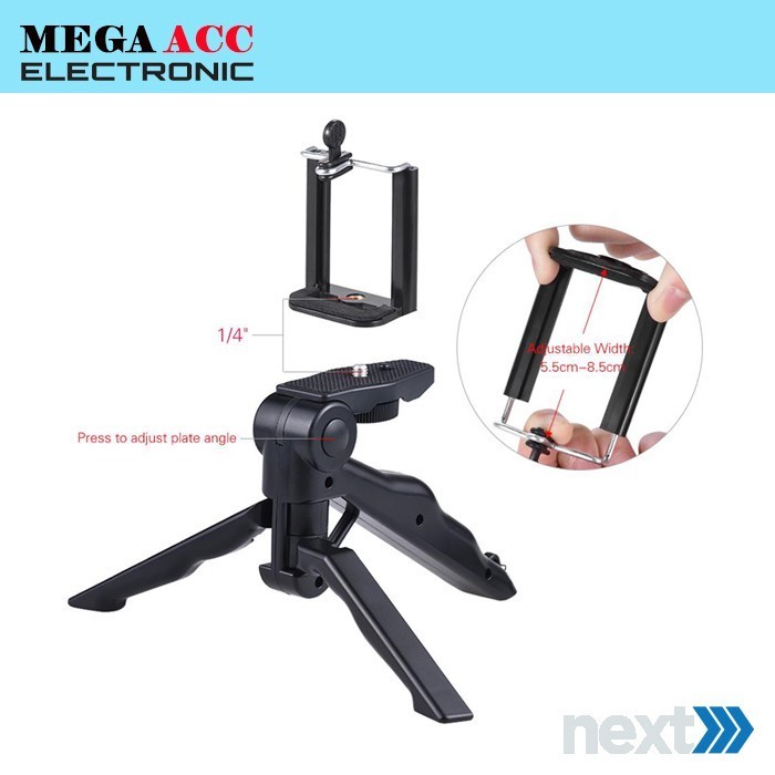 Jual Tripod Portable Mini Hand Grip 2 In 1 Stabilizer Hp Handphone ...