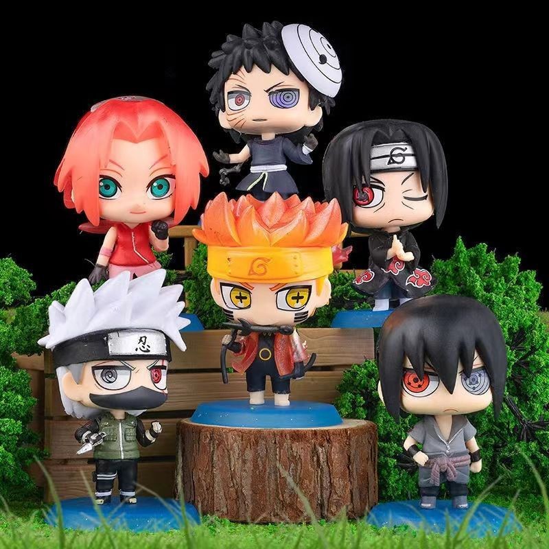 Jual Naruto Sasuke Kakashi Itachi Obito Figure Set 6 Chibi | Shopee ...