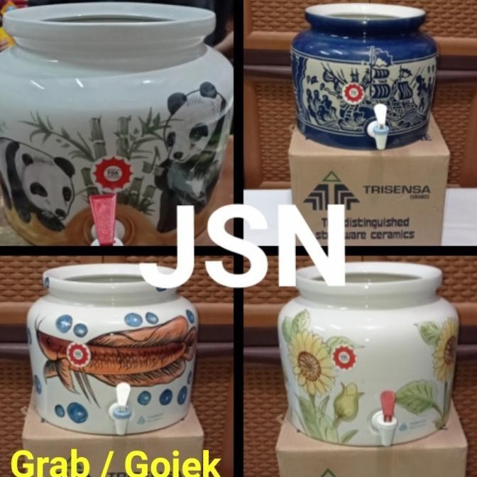 Jual Guci /Galon Air Keramik Motif Merk Trisensa | Shopee Indonesia