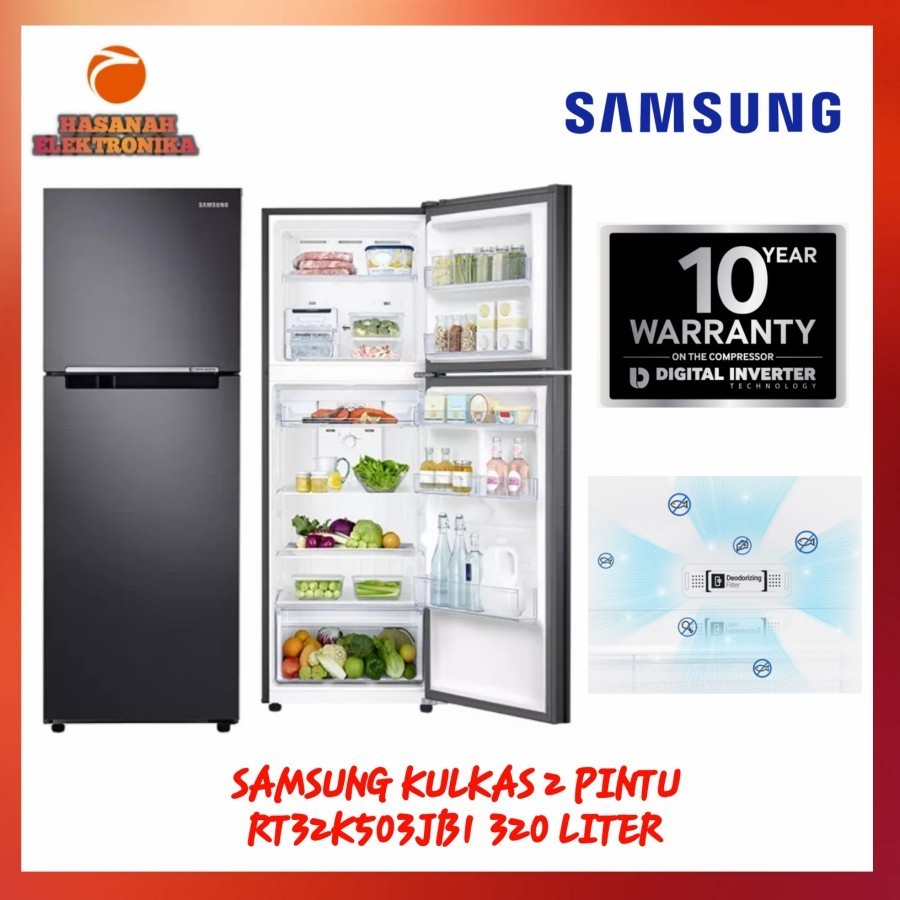 Jual SAMSUNG KULKAS 2 PINTU RT32K503JB1 DIGITAL INVERTER COMPRESSOR ...